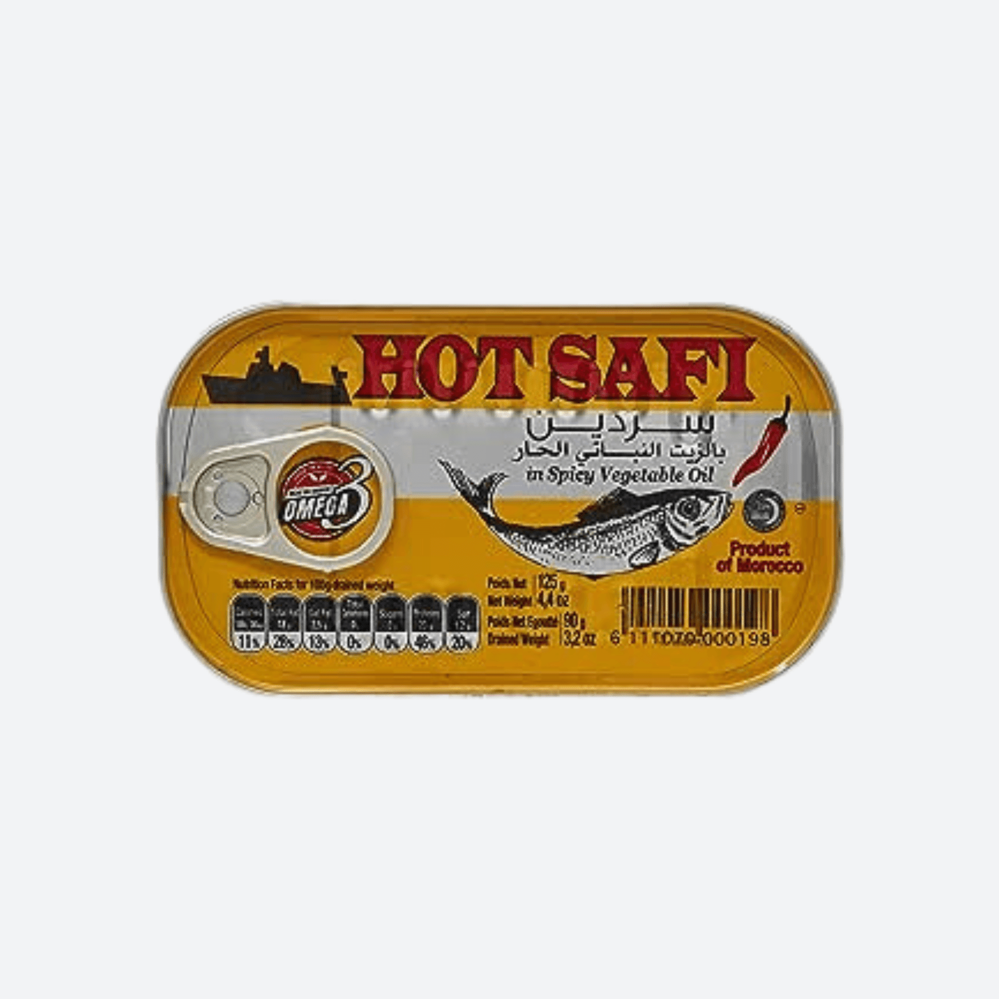 Hot Safi Sardines in Spicy Vegetable Oil-125g-Bold and Flavorful ...