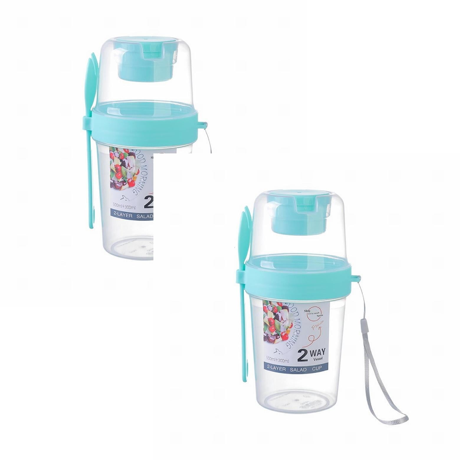 Hot! Salad Shaker Cup Container For Lunch Breakfast Yogurt Parfait Cups ...