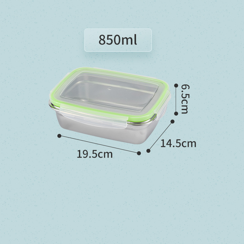 Hot Sale 304 Stainless Steel Crisper Box with Lid Sealed Lunch Box ...