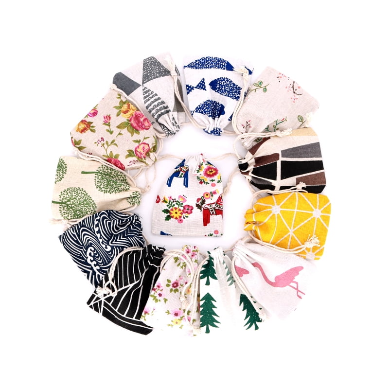 Hot Sale 50pcs/lot Linen Cotton Bags 8x10 9x12cm Muslin Cosmetics ...