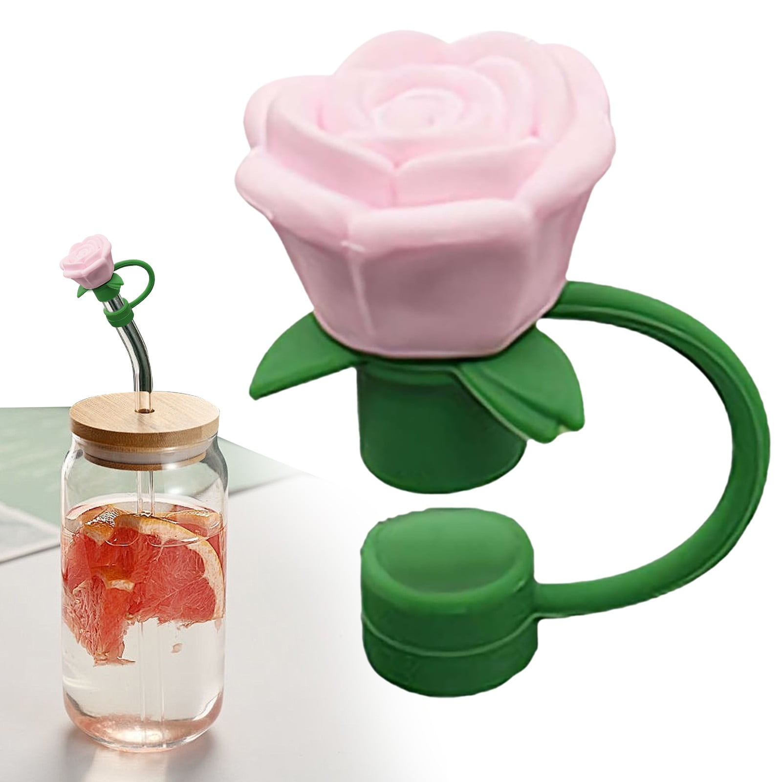 Hot Sale! Drinking Straws Clearance Miyuadkai, Silicone Rose 10Mm Straw ...
