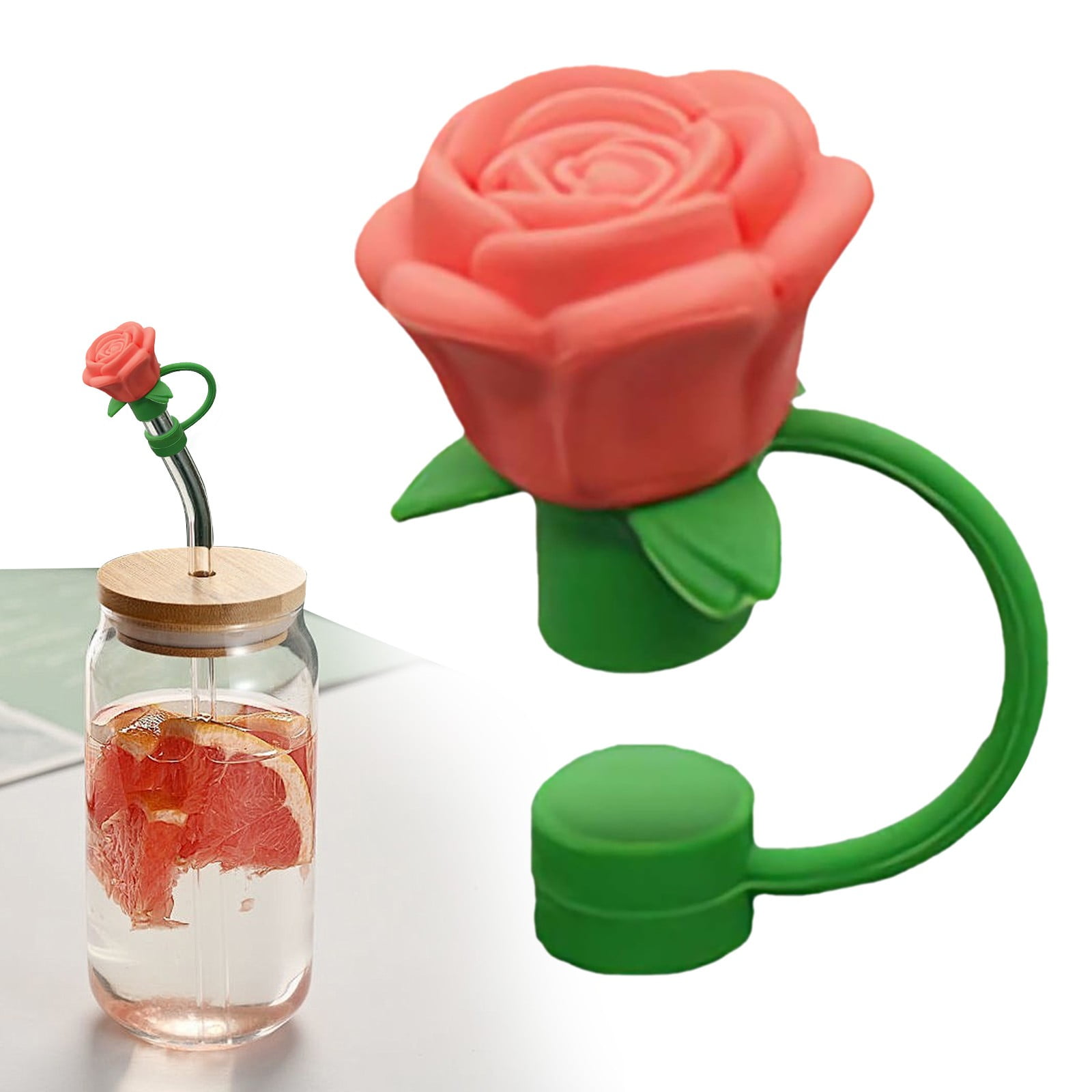 Hot Sale! Drinking Straws Clearance Miyuadkai, Silicone Rose 10Mm Straw ...