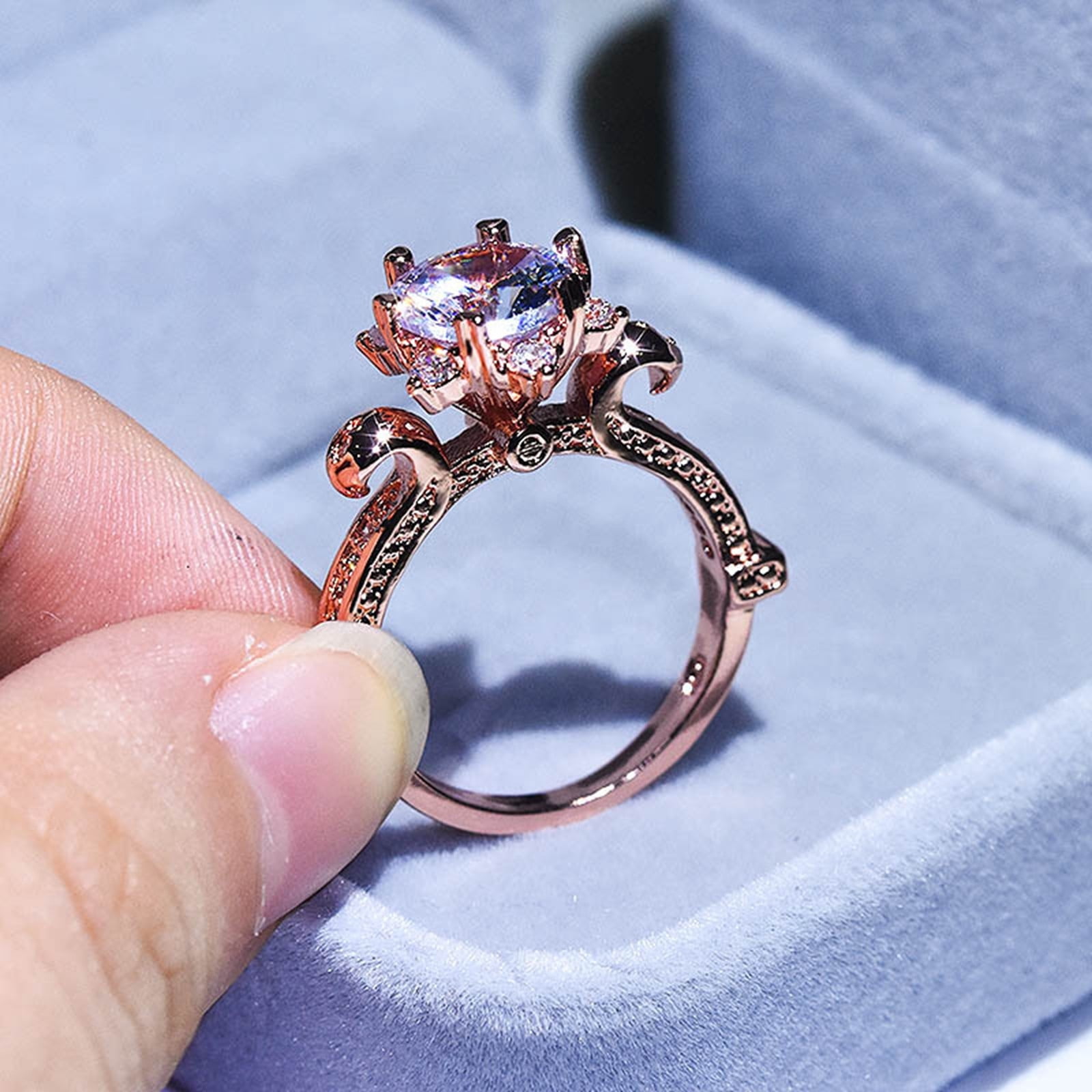 Hot Sale! Drop Shape Gold-Plated Ring with Artificial Gemstones ...
