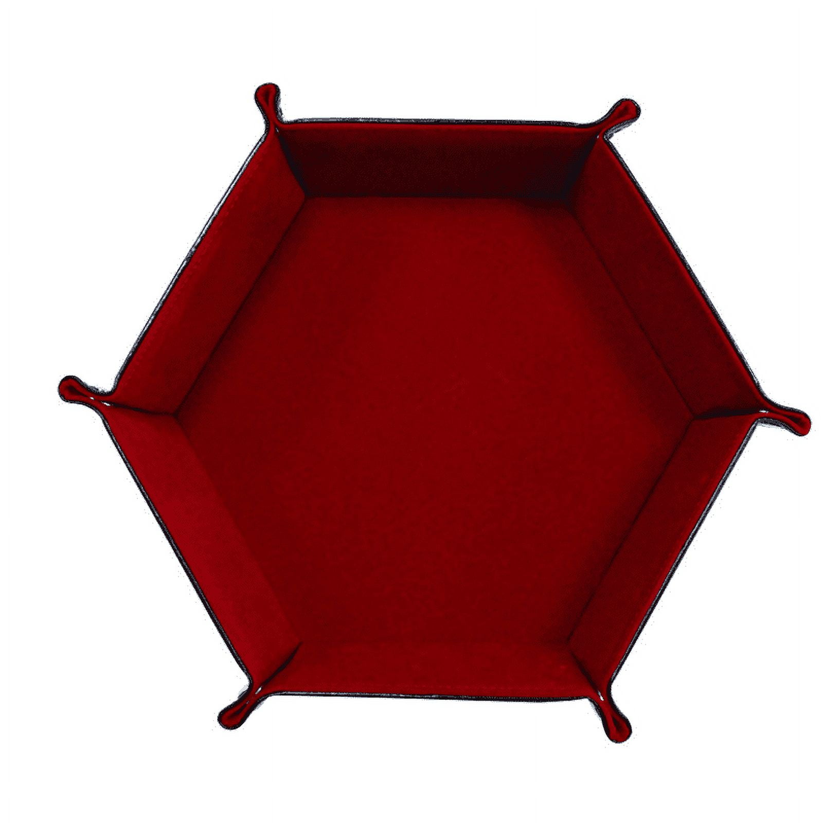 Hot Sale Foldable DnD Dice Tray Box, PU Leather Folding Hexagon Coin ...