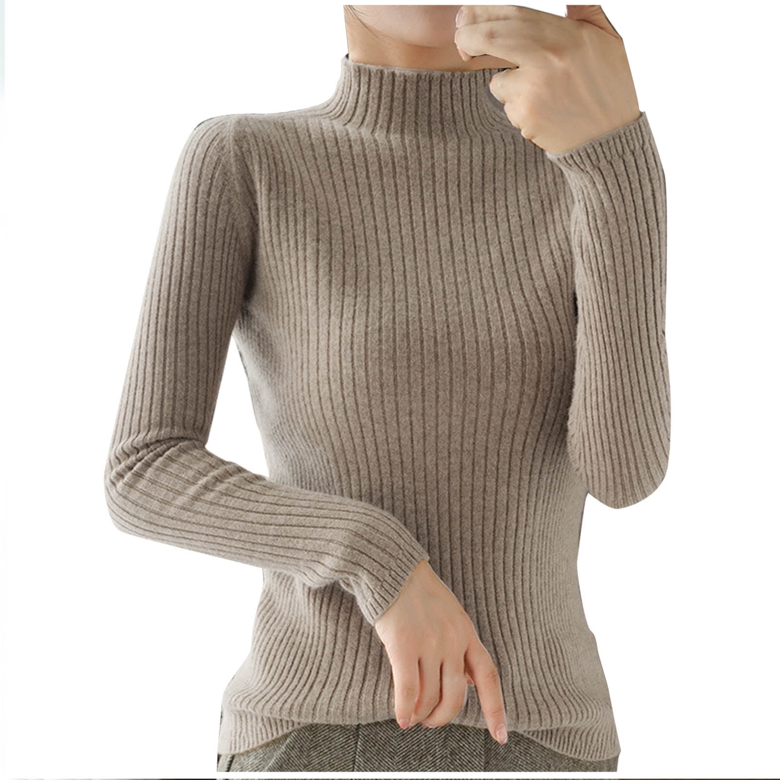 Hot Sale!High Neck Sweater Women Thermal Undershirts Long Sleeves ...