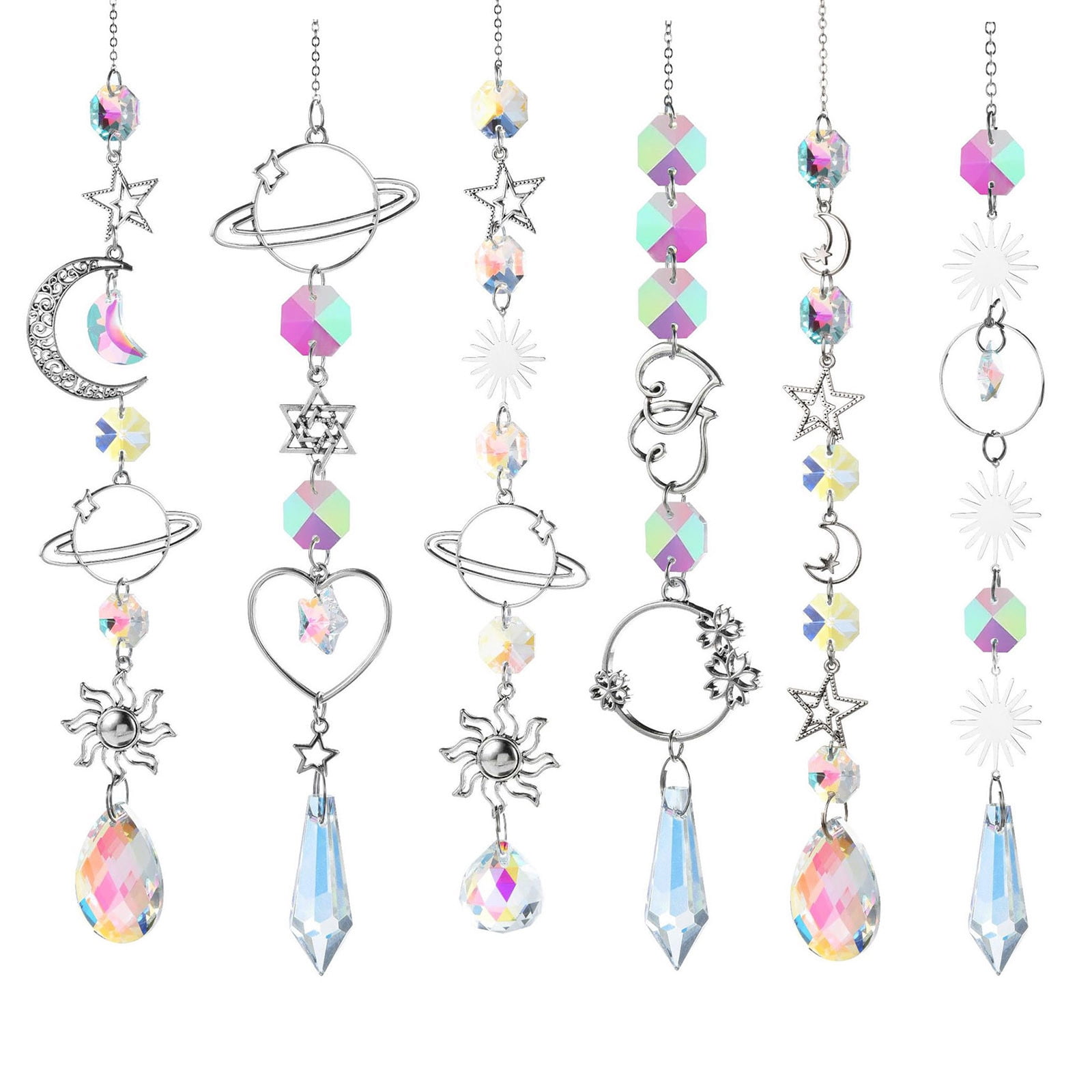 Hot Sale! Home Decor Eguiwyn Crystal Suncatchers Hanging Wind Chime ...