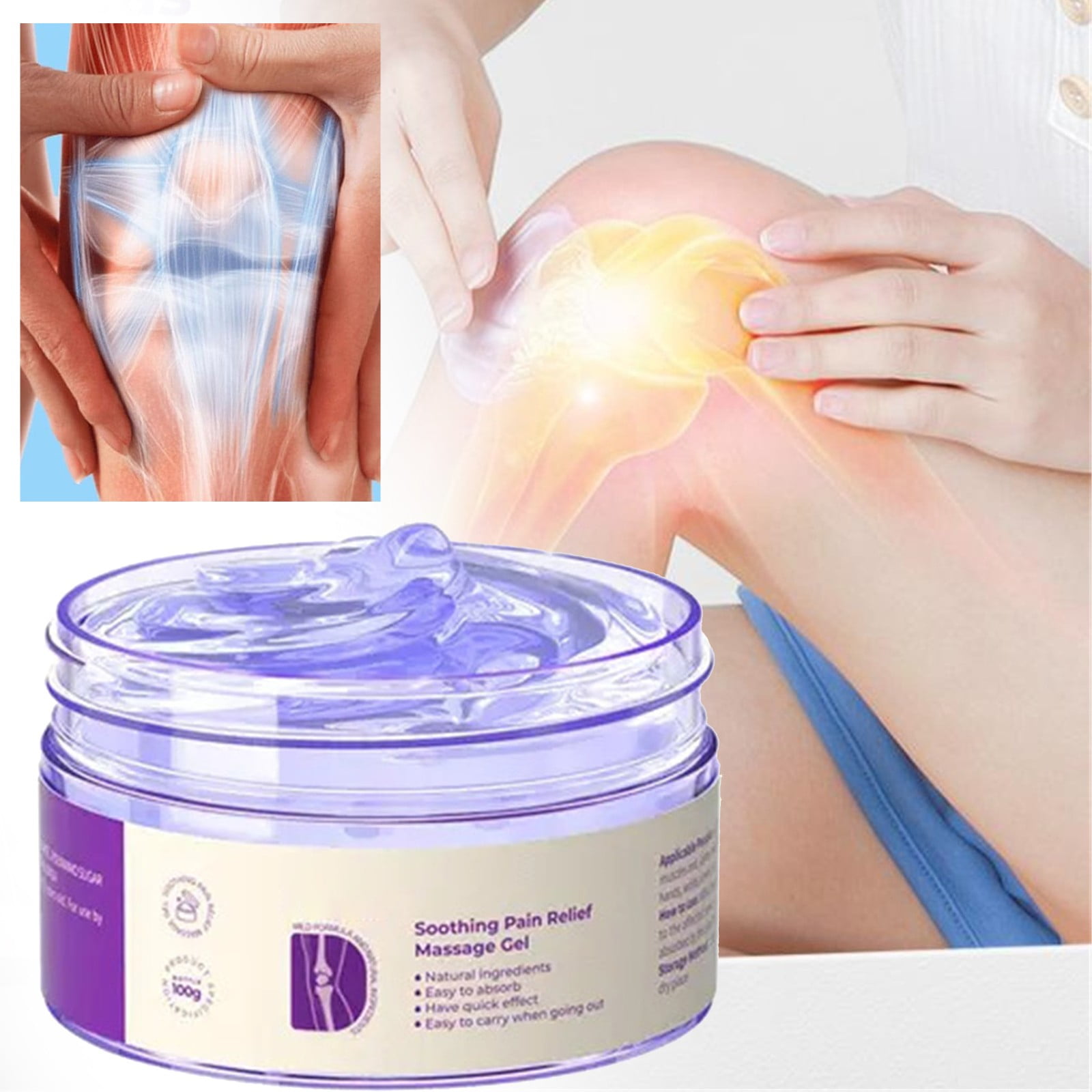 Hot Sale Kreain Joint Gel Purple Gel Soothes Knees Lumbar Neck Hands ...