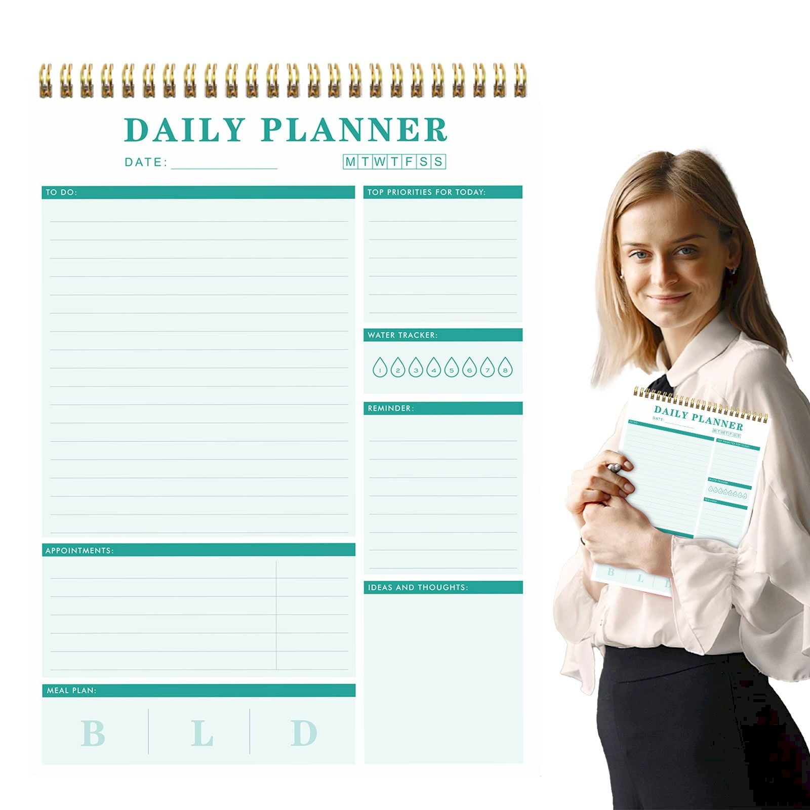 Hot Sale!! To Do List Notepad Daily Planner, 8.3 X 11.2 Inundated Daily ...