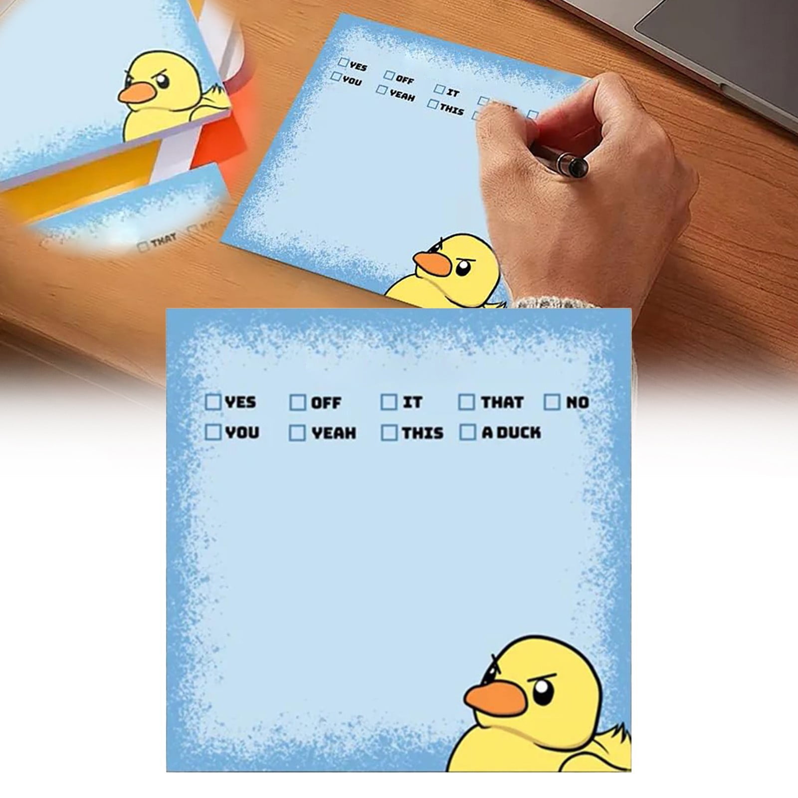 Hot Sale! Plertrvy 2Pc Funny Sticky Notes Funny Work Stickers For ...