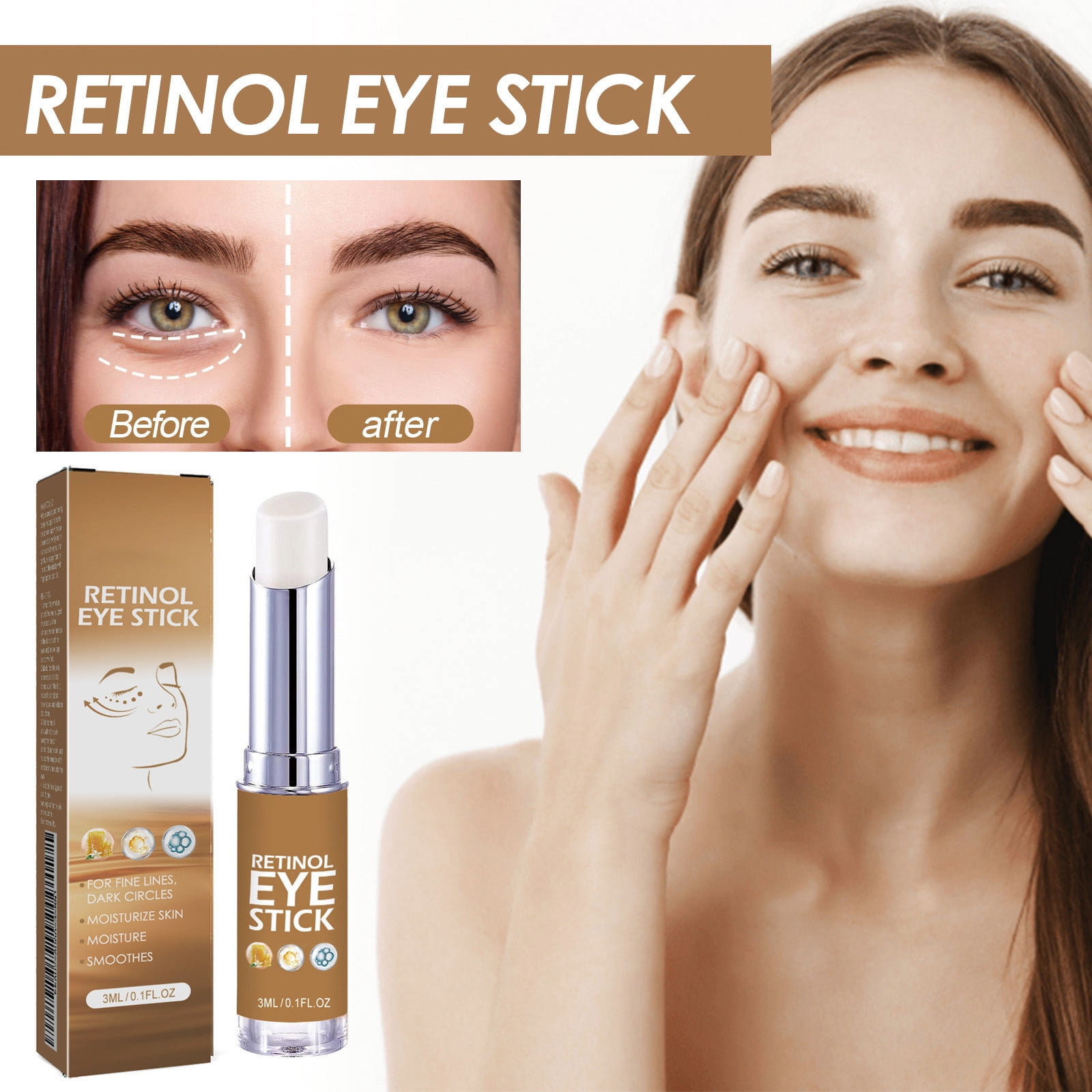 Hot Sale! Retinol Eye Stick For Dark Circles Under Eye Cream Aging, Eye ...