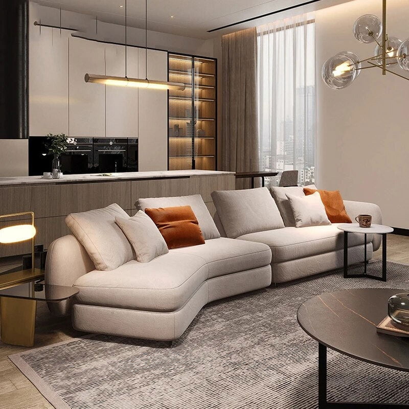 Hot Sale Scandinavian Furniture Living Room Sofa Set Sectional Fabric ...