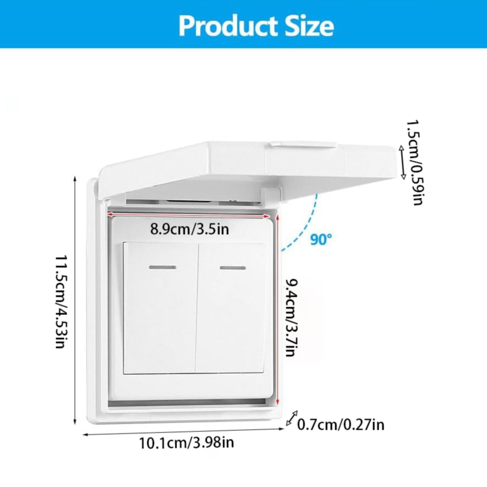 Hot Sale!Self Adhesive Wall Cover Type 86 Reversible Wall Socket Cover ...