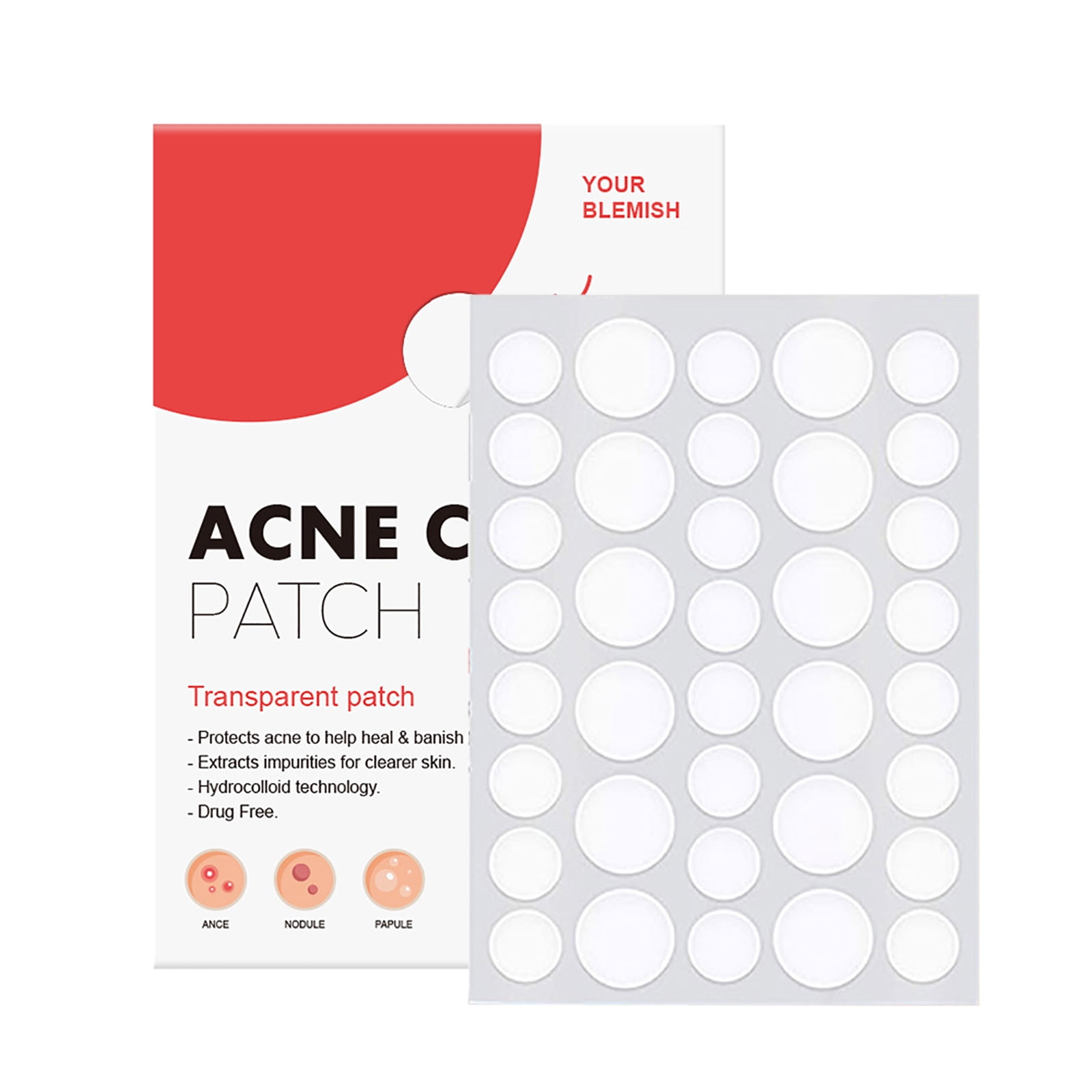 Hot Sale!!! Skin Care Hydrocolloid Pimple Patch For Covering Zits And ...