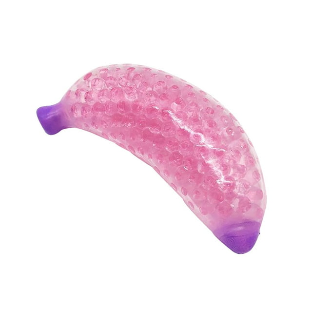 Hot Sale Spongy Banana Bead Stress Ball Toy Squeezable Squishies Stress