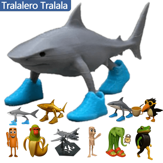 Hot Sale!Tralalero Tralala 3 Inch Italian Brainrot Action Figures Shark ...