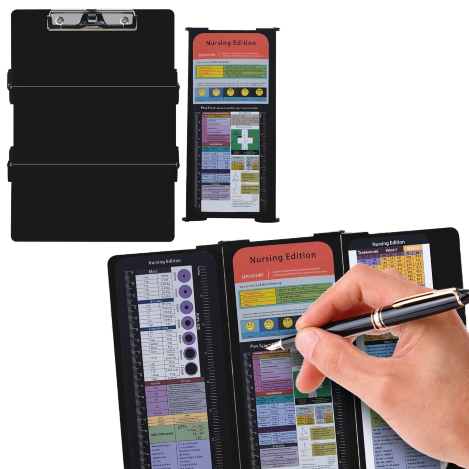 Hot Sale ! Trifold folder black - Clipboard School Edition Accessories ...