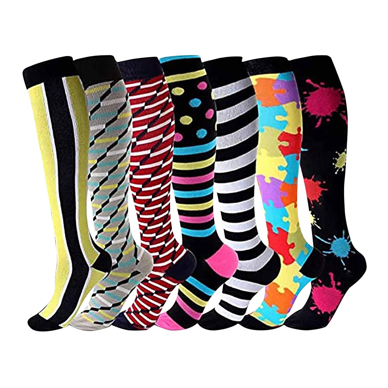 Hot Sale!Uooqdmx (7PC)Compression Socks, Running Socks, Gym Socks ...