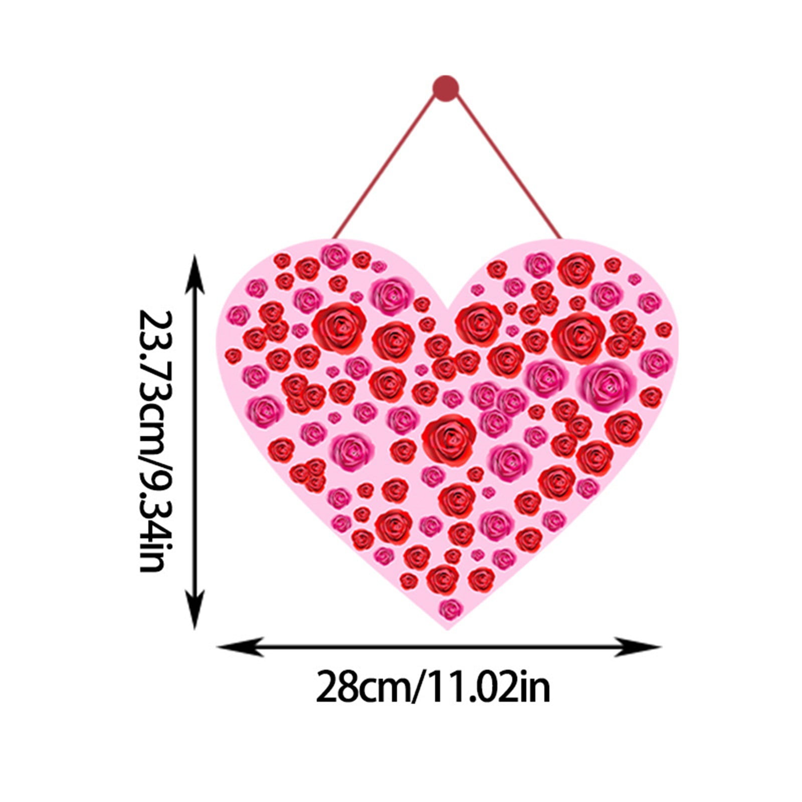 Hot Sale! Valentines Day Decorations,3D Heart Shaped Wooden Hanging ...