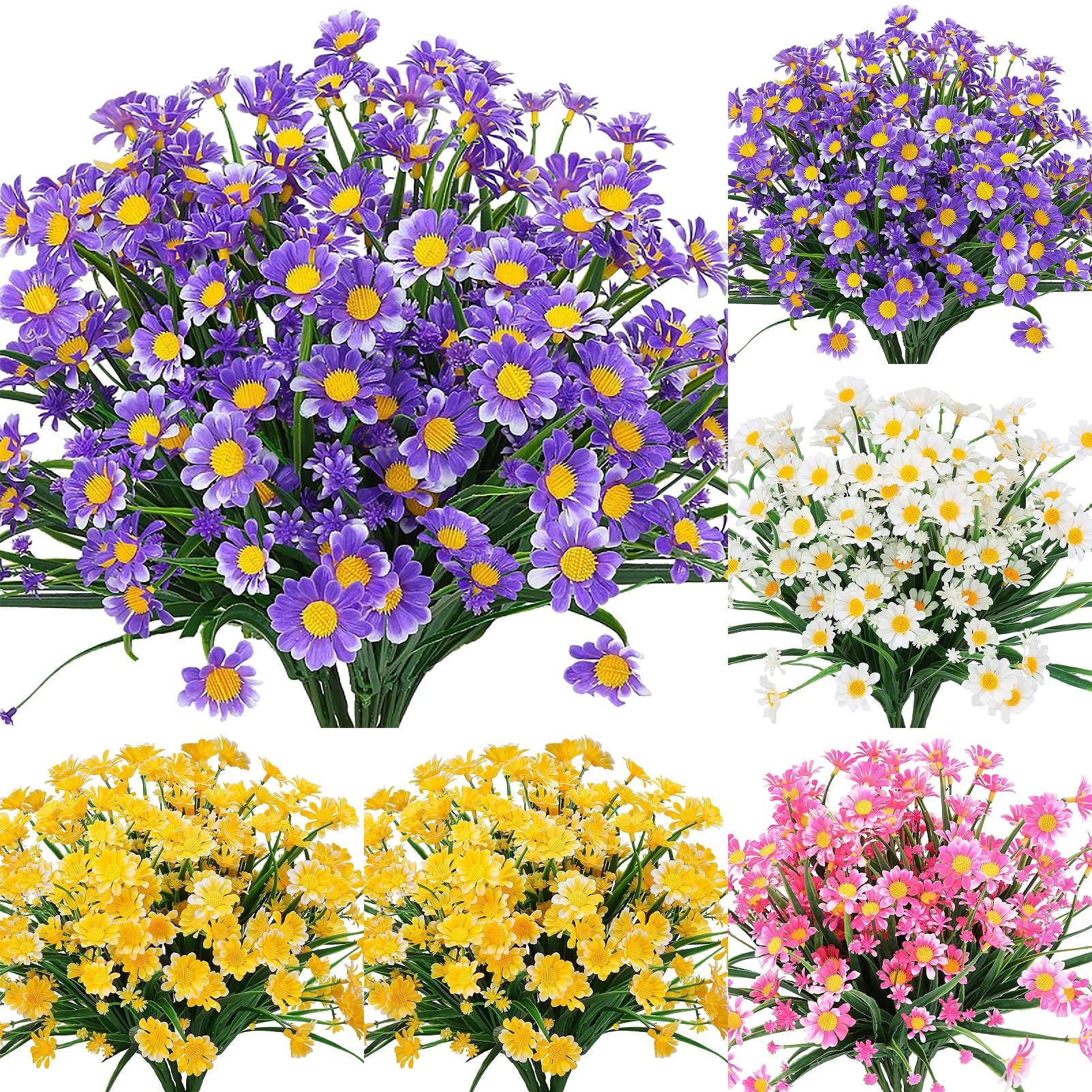 Hot Sale!Veeogra Daisy,Fake Flowers,Outdoor Artificial Daisies Flowers ...