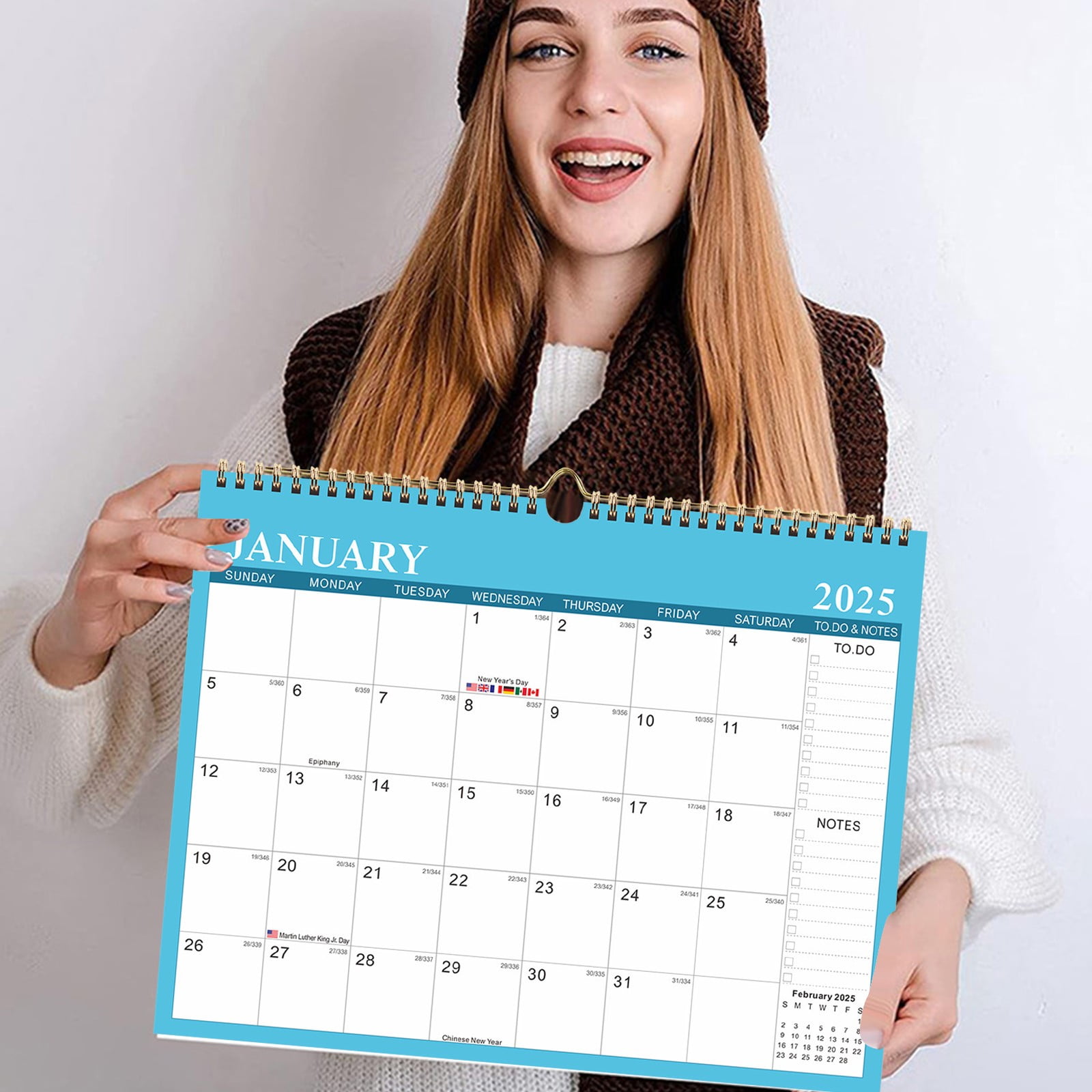 Hot Sale!! Wall Calendar 2025-2026,Monthly Desk Calendar From January 2025 To June 2026, 18 ...