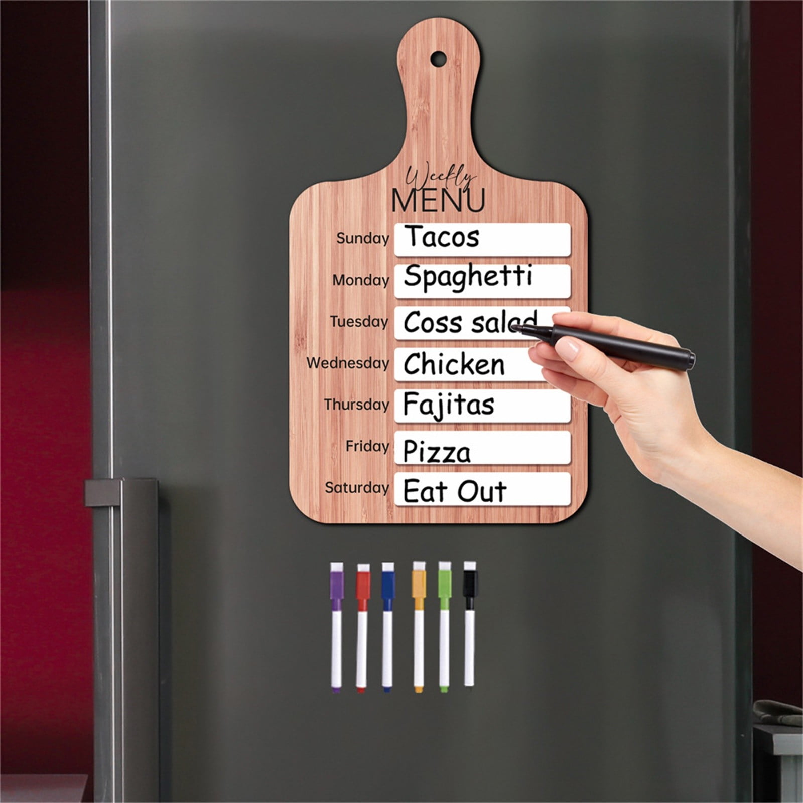 Hot Sale - Weekly Food Menu Board for Kitchen, Sign Durable, Easy ...