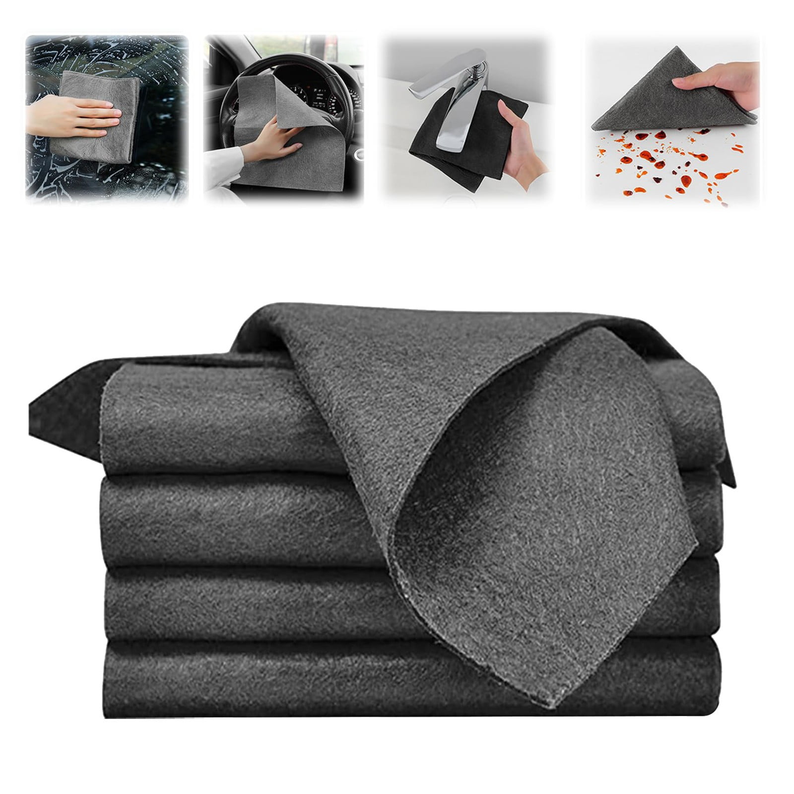 Hot Sale! Wofeyda Thickened Cleaning Cloth 2024 New Microfiber Glass ...