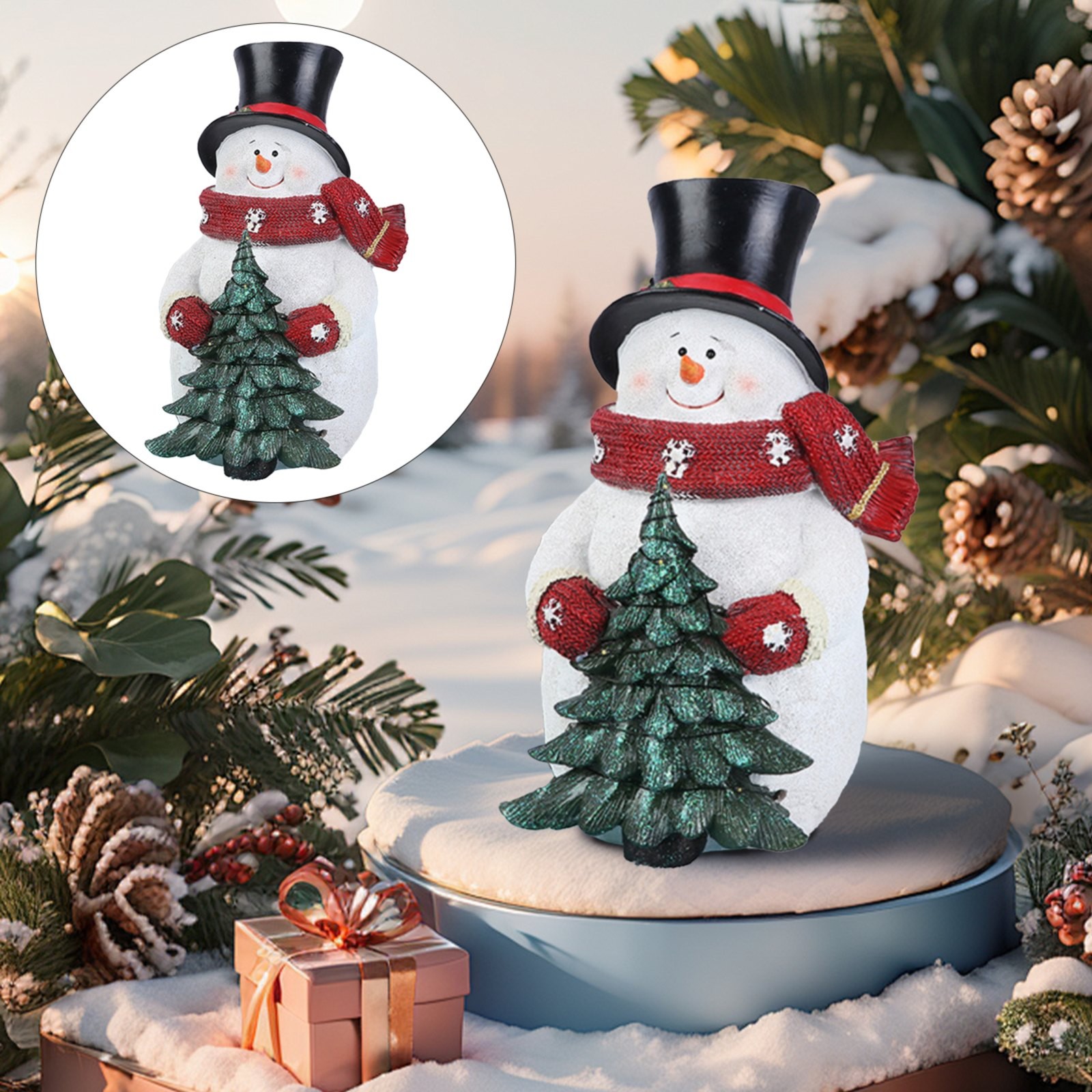 Hot Sales 2024 Christmas Snowman Figurines Resin Indoor Christmas ...
