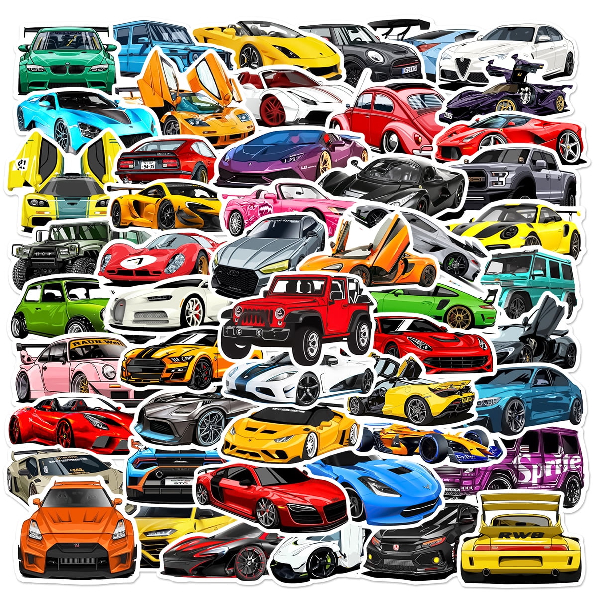 Hot Sales 50PCS JDM Retrofit Racing Car Graffiti Stickers Laptop Guitar ...