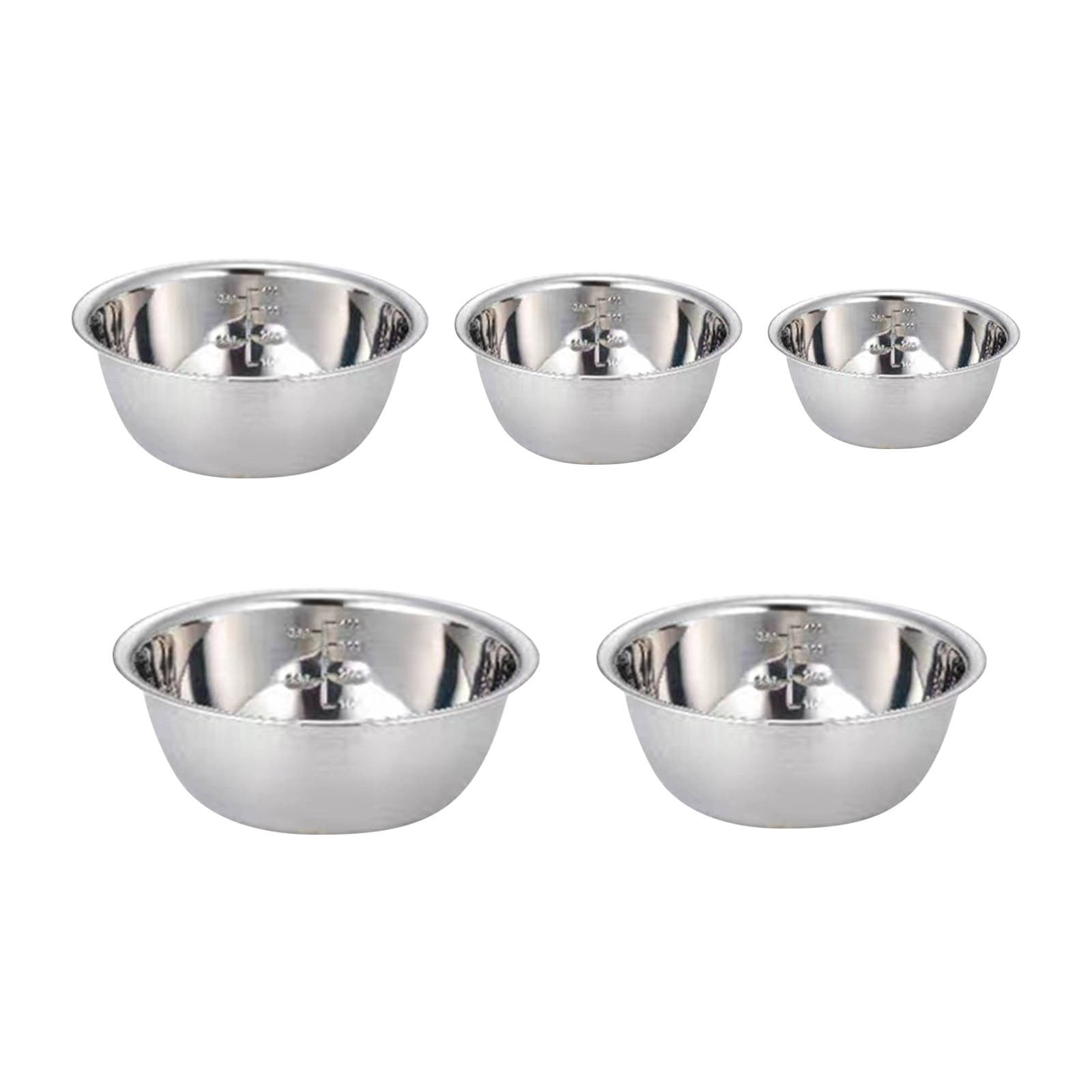Hot Sales Clearance Organizer 5 Stainless Mixing Bowls Economy Mixing ...