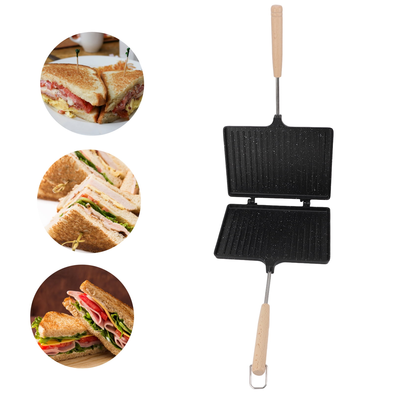 Hot Sandwich Maker, Non-stick Grilled Maker Pan with Handle, Stovetop ...