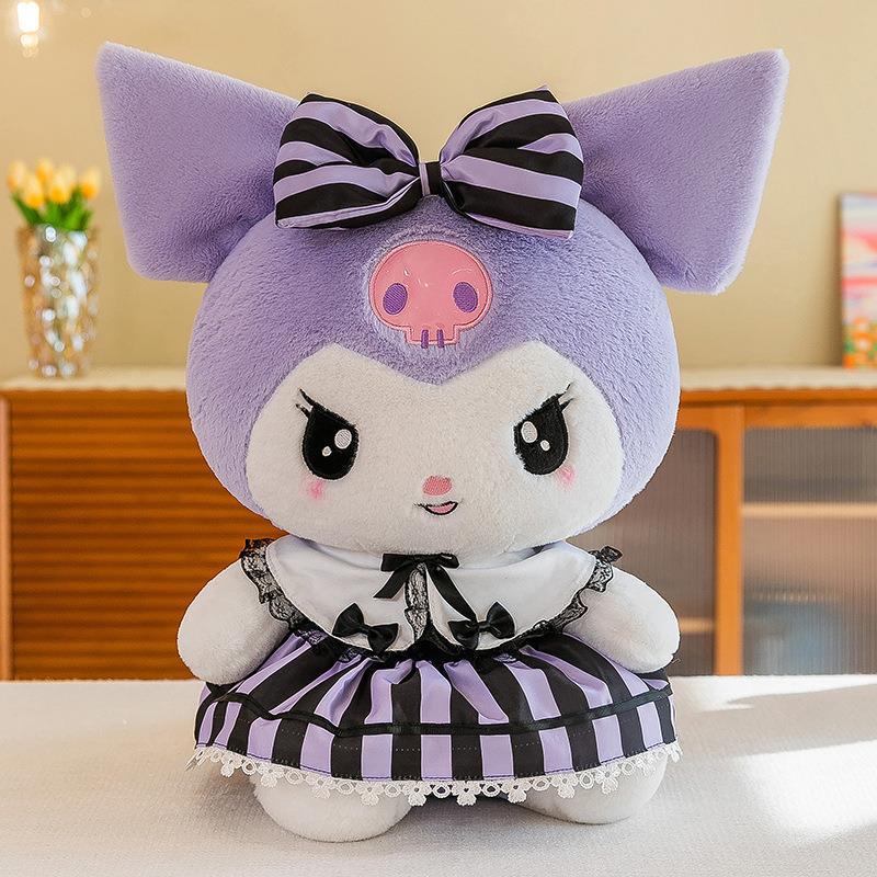 Hot Sanrio Plush Doll Kawaii Melody Filling Toy Cute Skirt Kuromi Doll ...