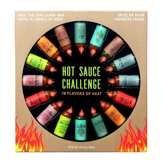 Hot Sauce Challenge Gift Set 16 Flavors of Heat - Walmart.com