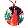 Hot Sauce Peppers Christmas Tree Holiday Round Ceramic Ornament ...