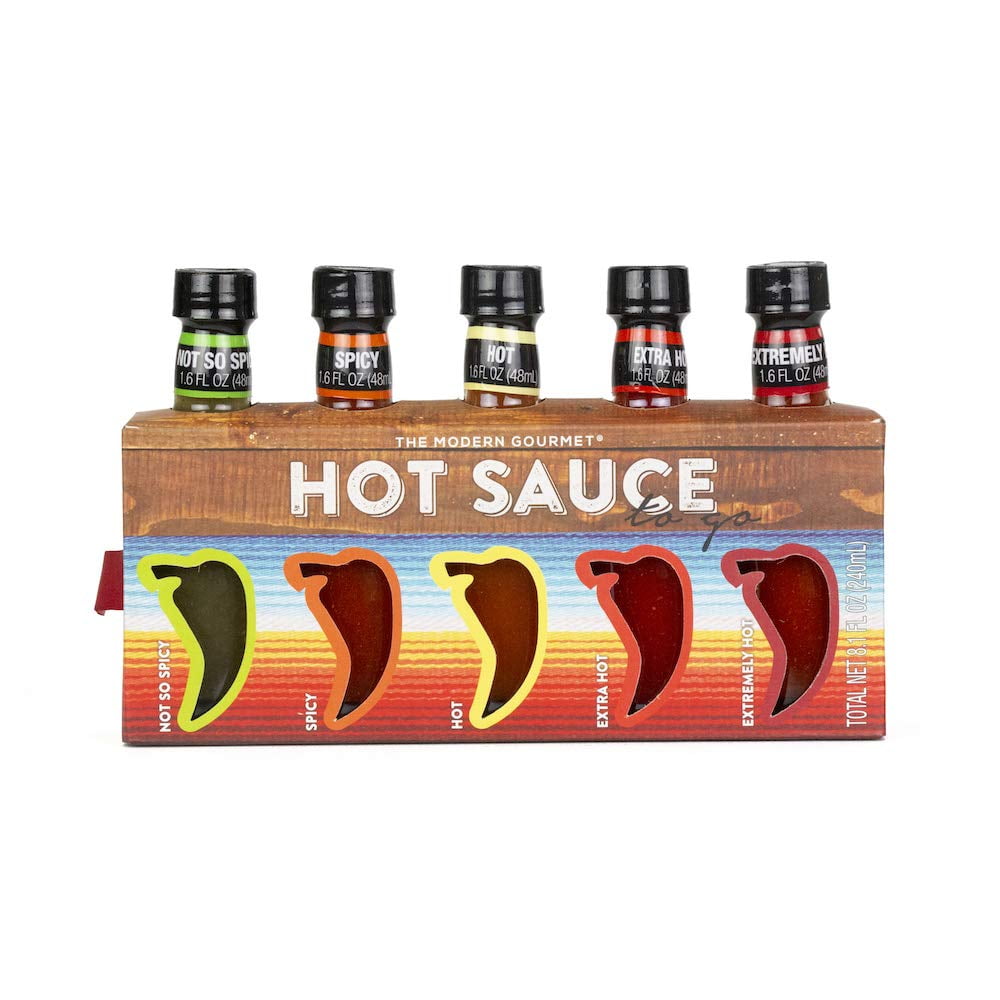 Hot Sauces To Go, Home Edition, Set of 5 Unique Flavors, 1.6 Fluid ...
