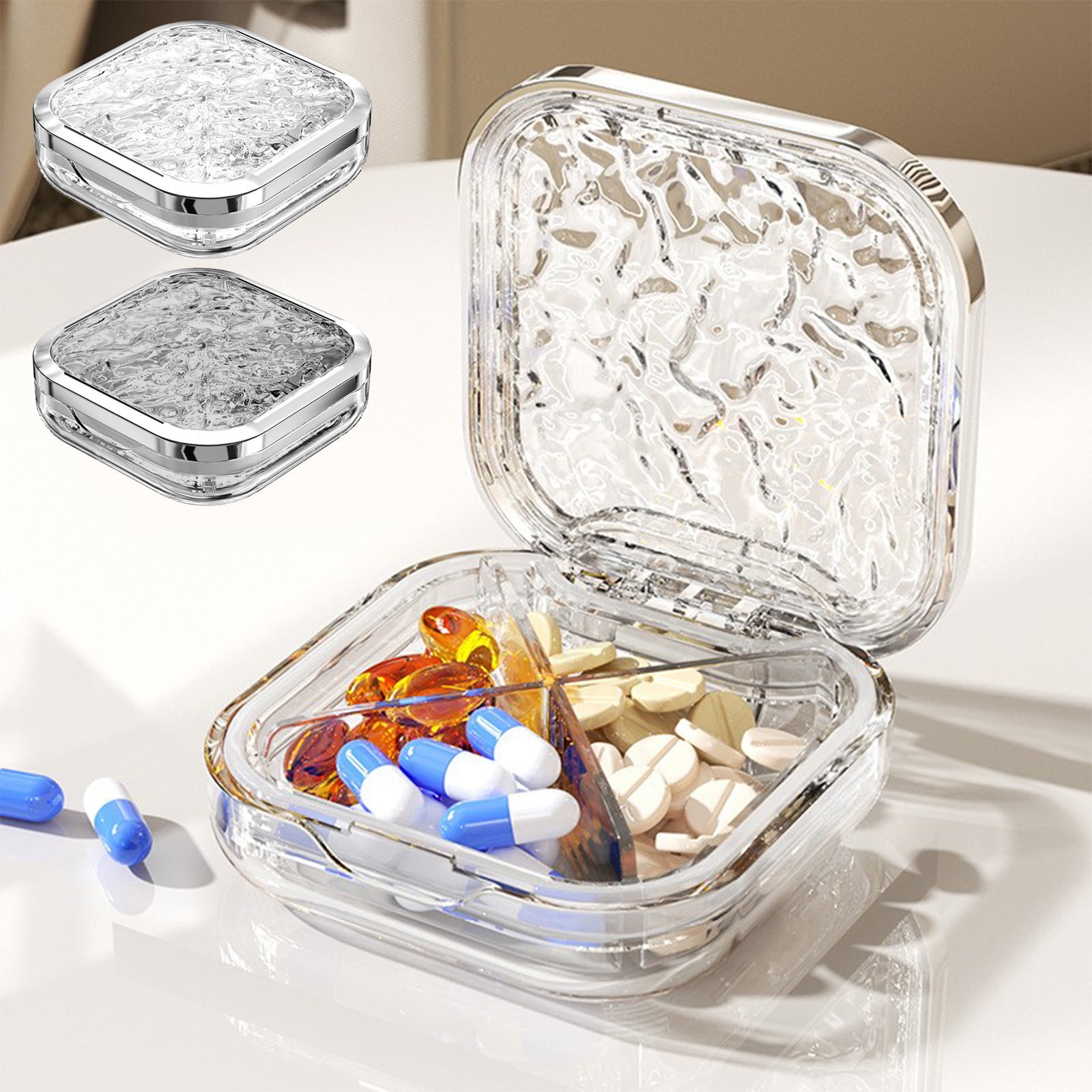 Hot Savings, Vsgery 4 Compartment Vitamin Organizer Dispenser, Portable ...