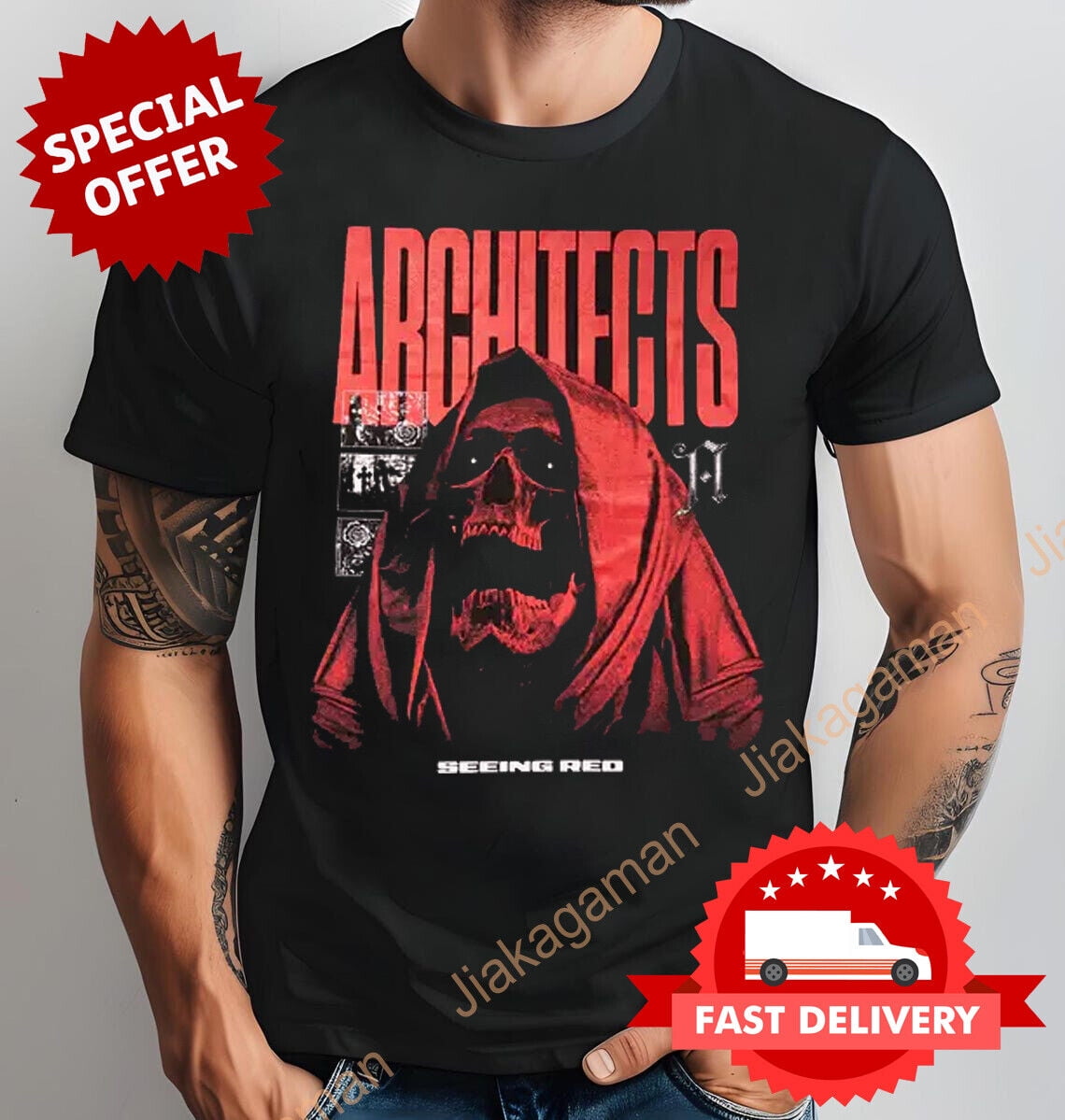Hot Seeing Red Architects Band Music Unisex T-Shirt TR48543 - Walmart.com