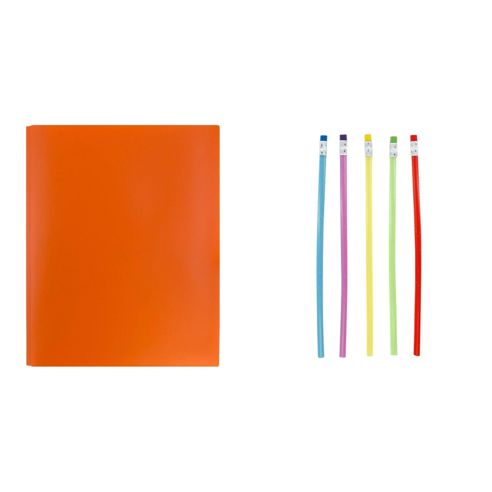 Hot Sell!Portfolio,File Folders,5PC Bendy Fun Pencils for Bendable ...