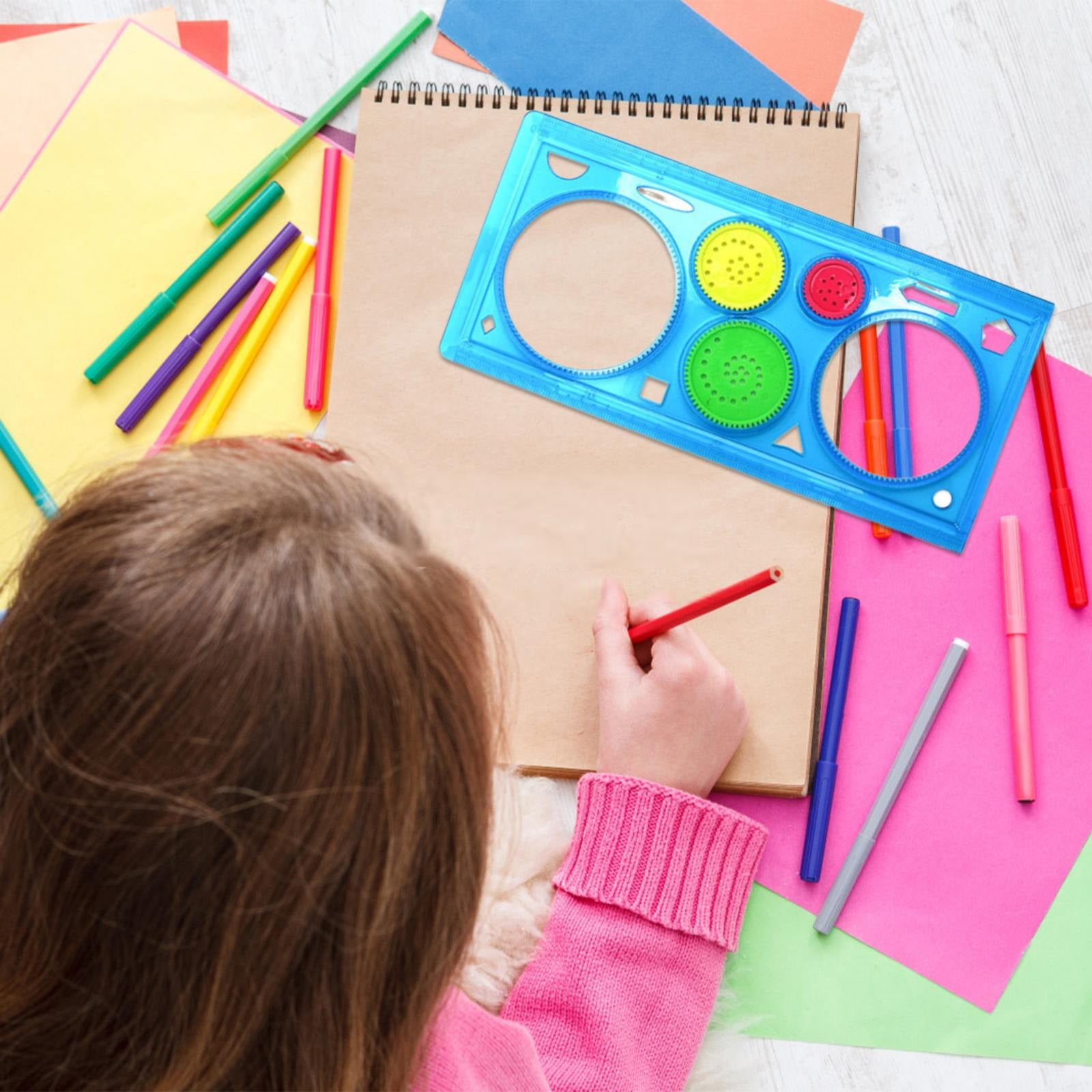 Hot Sell!Ruler,Classroom Essentials,2 Pcs Geometric Drawings Templates ...