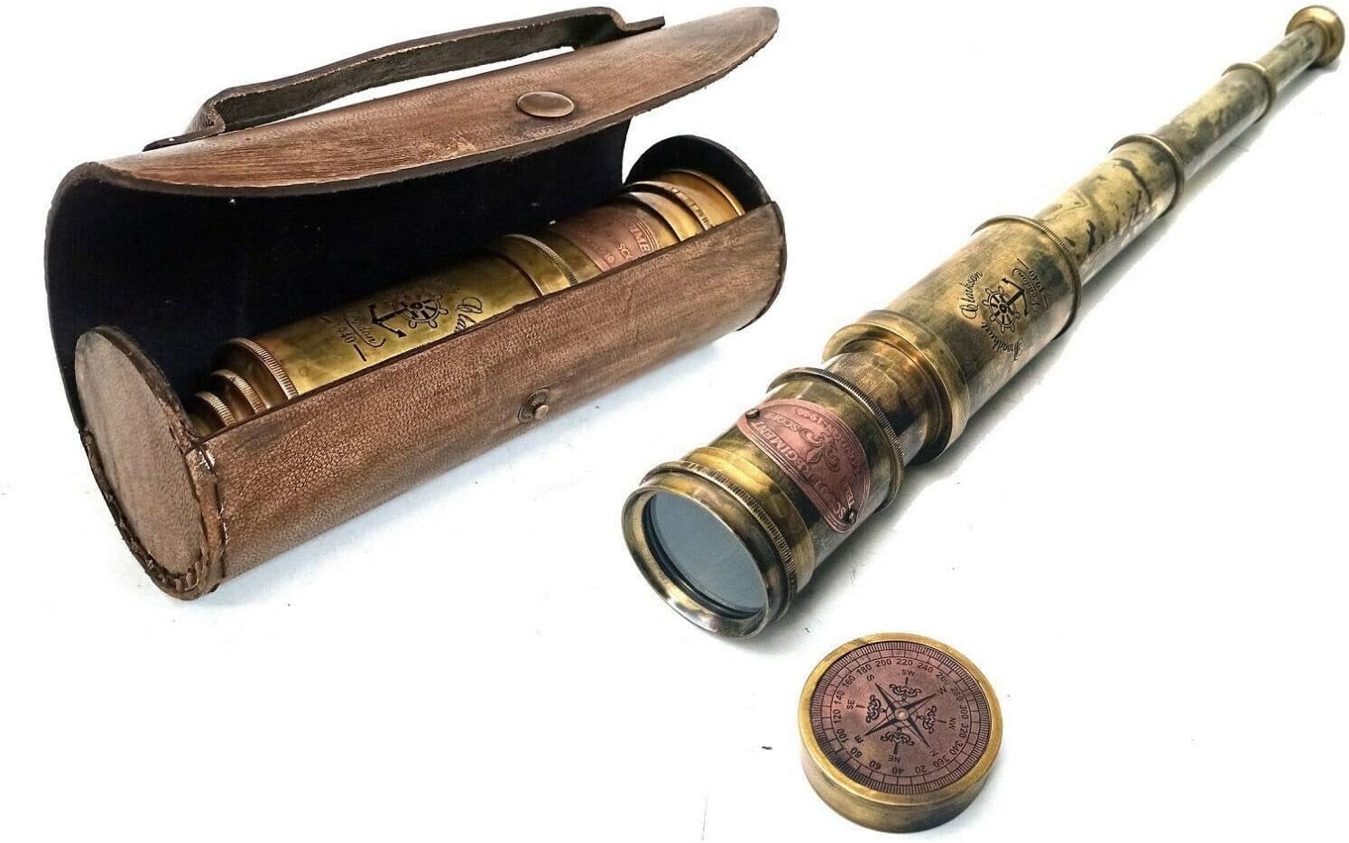 Hot Selling 10x Magnification Handheld Brass Nautical Telescope Vintage ...