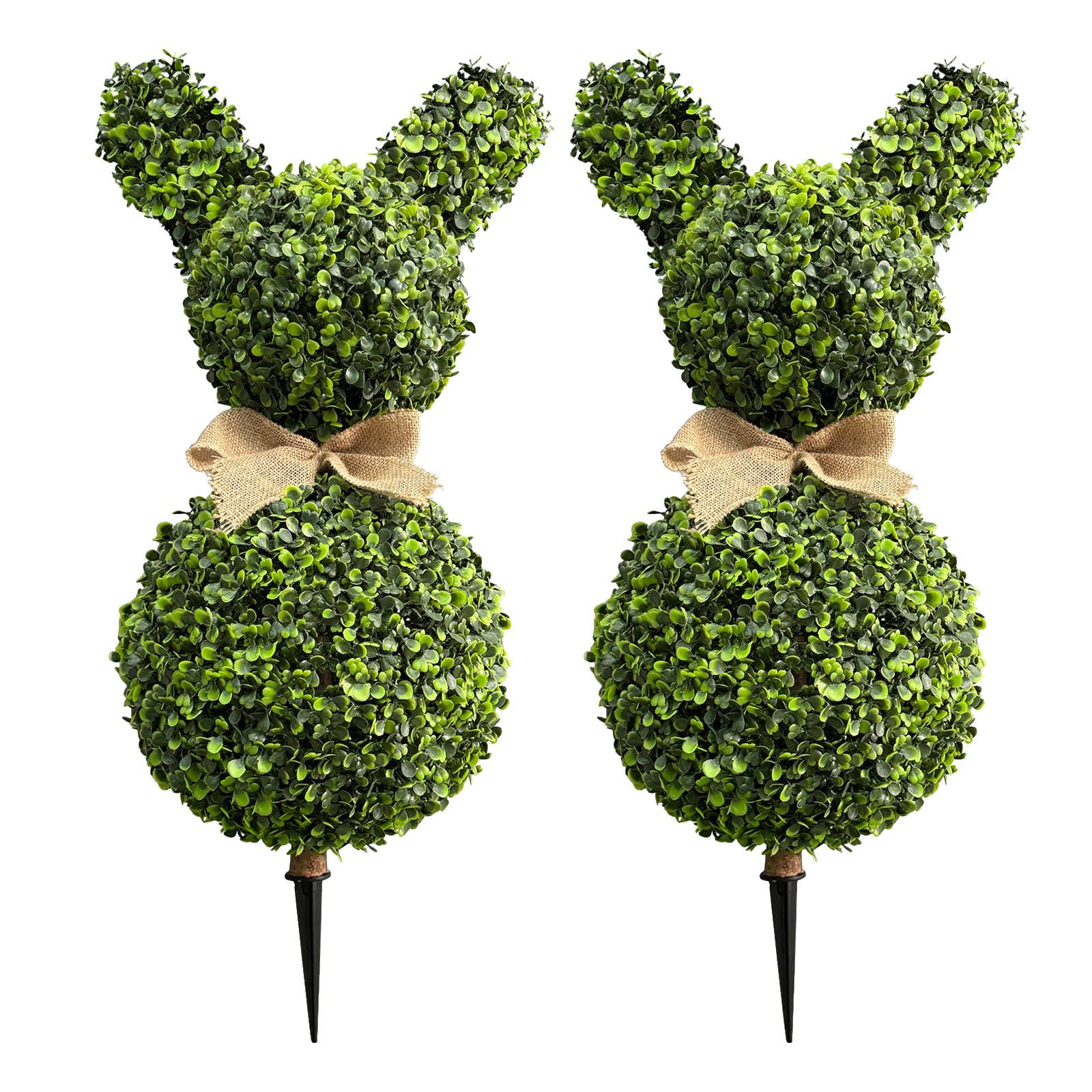 Hot Selling 2pc 28" Artificial - Rabbit Shaped Topiary Trees, Easter ...