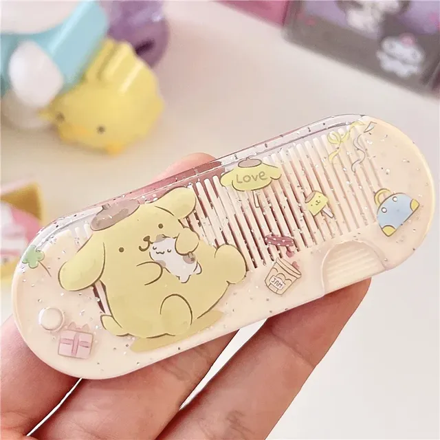 Hot Selling Hello Kitty Sanrio Mini Carry Comb Anime MyMelody Kuromi ...