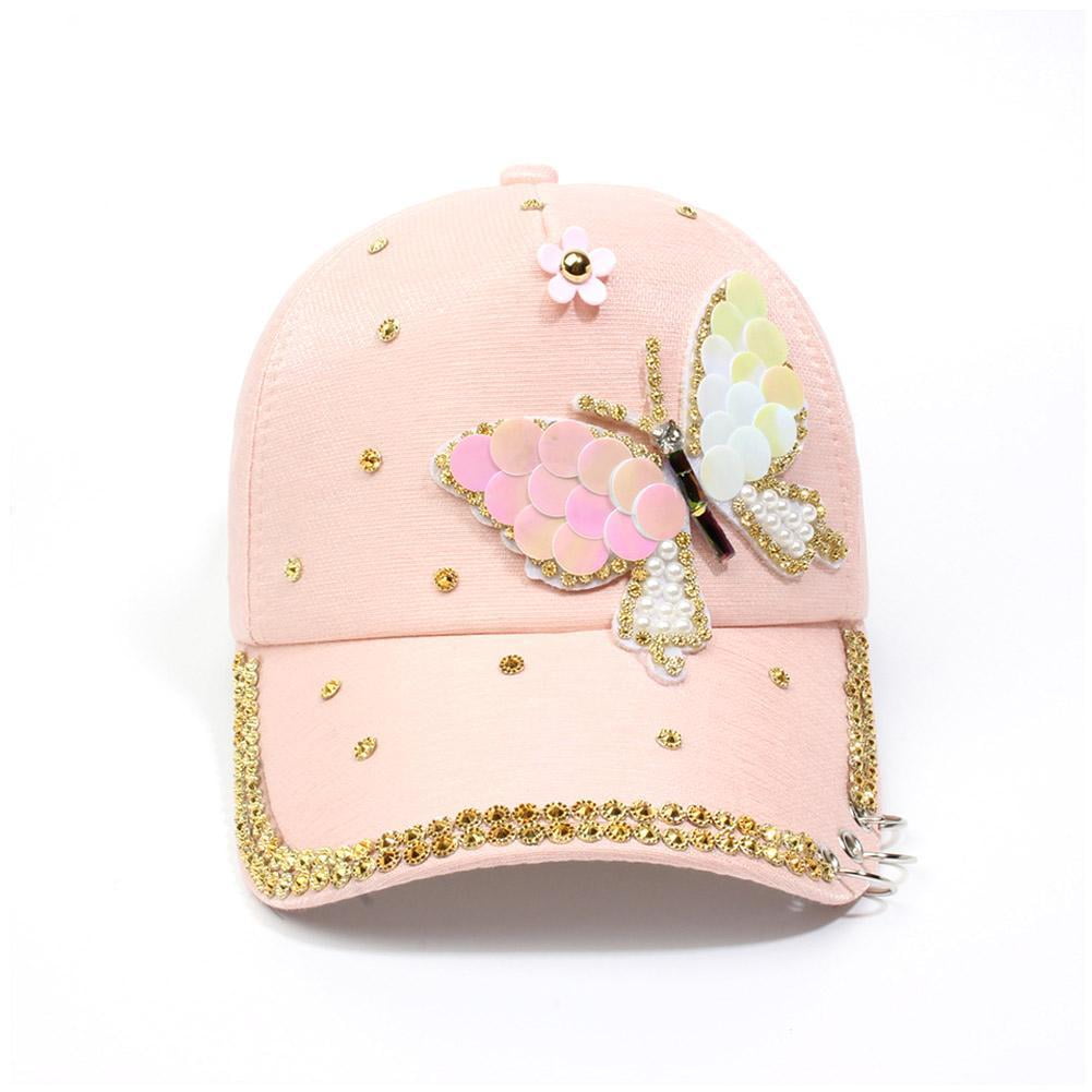 Hot Selling Hot Hat Women's Summer Korean Style Butterfly W1B7 Diamonds ...