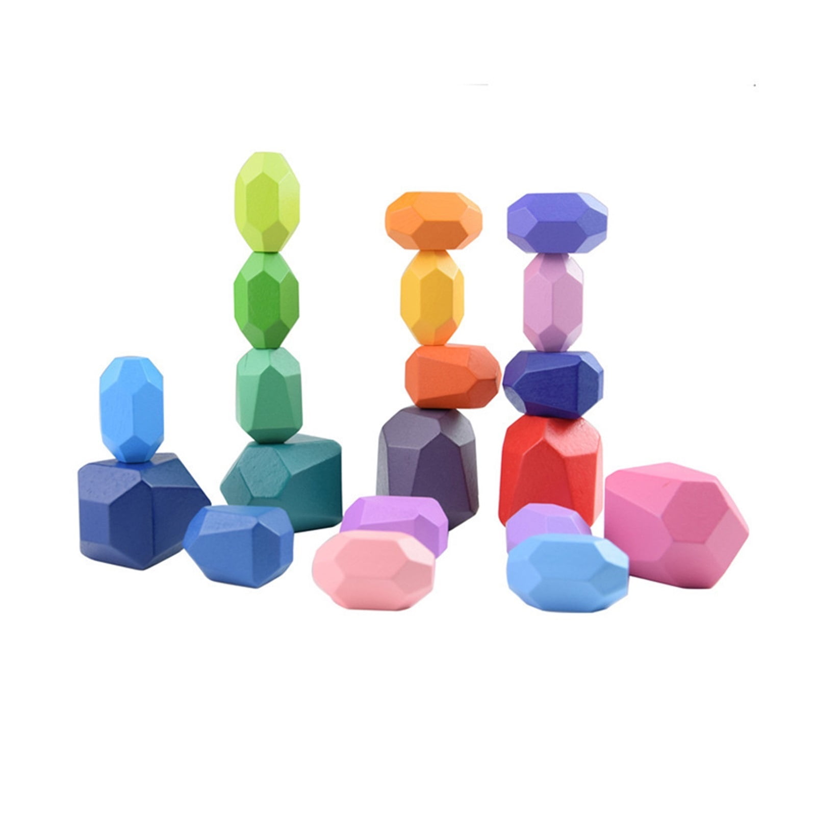 Hot Selling Rainbow Stone Toys Stacking Building Toy Sets Montessori ...