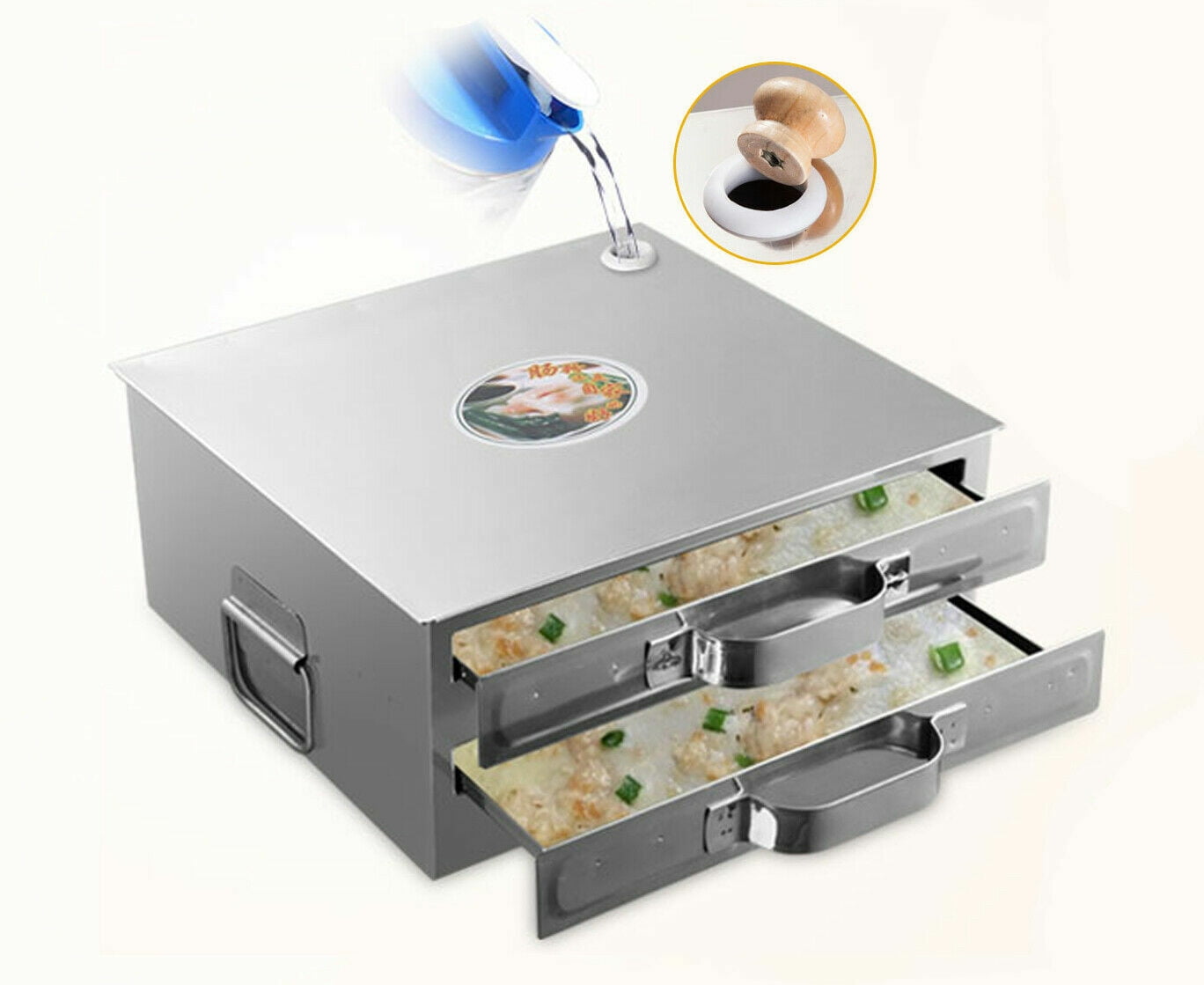 Hot Selling Stainless Steel 2 Layer Rice Noodle Roll Steamer 800268 ...