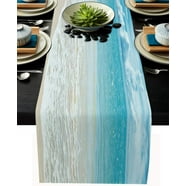 MYPOP Blue Ocean Wave Table Runner Home Decor 16x72 Inch,Tropical Beach ...