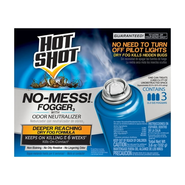 Hot Shot No-Mess! Fogger (Pack of 12) - Walmart.com
