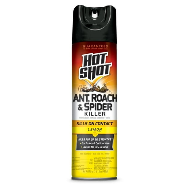 Hot Shot Ant, Roach and Spider Killer Lemon Scent 17.5 oz (Pack of 32 ...