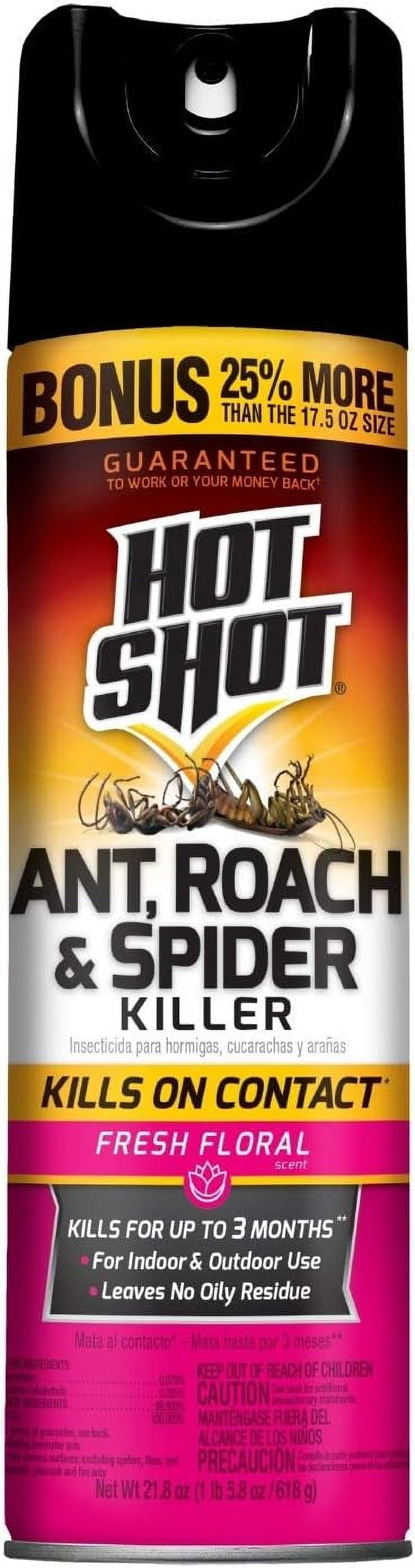 Hot Shot Ant, Roach & Spider Killer, Fresh Floral Scent,Bonus Size 21.8 oz(3 Pk) - Walmart.com