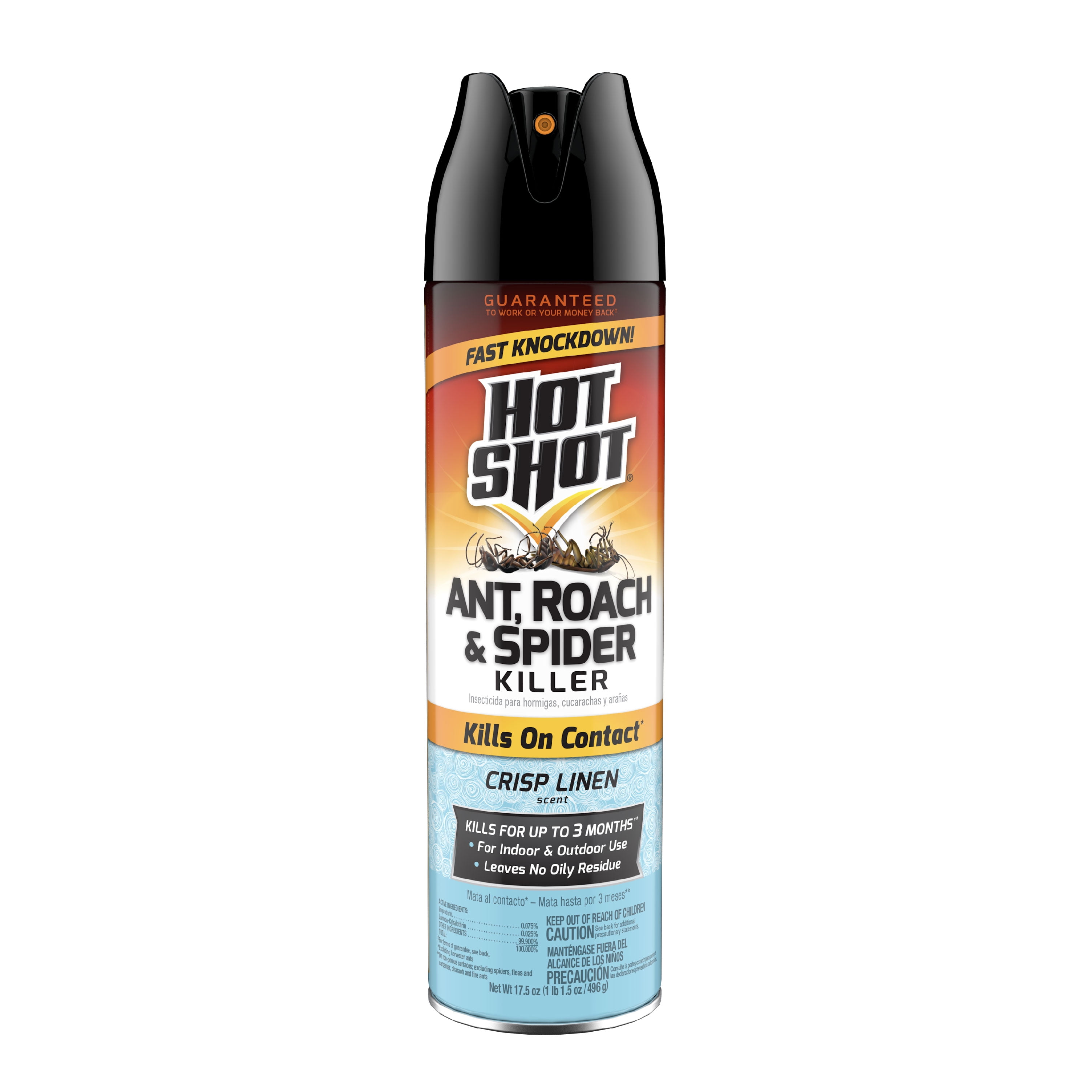 Hot Shot Ant, Roach & Spider Killer, Kills Roaches and Ants, Insecticide Spray, 17.5 oz Crisp ...