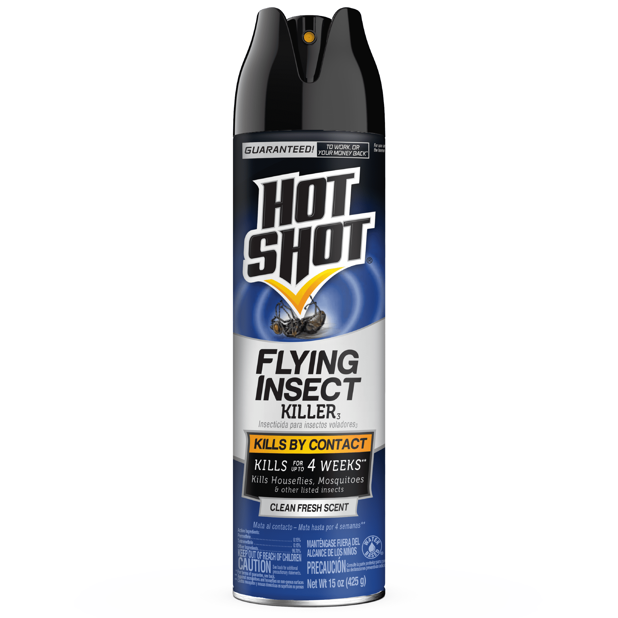 Hot Shot Flying Insect Killer Aerosol, Clean Fresh Scent, 15 Ounces ...